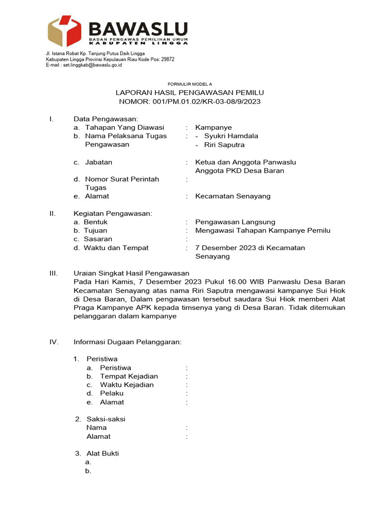 Form A Ilustrasi Ii | PDF