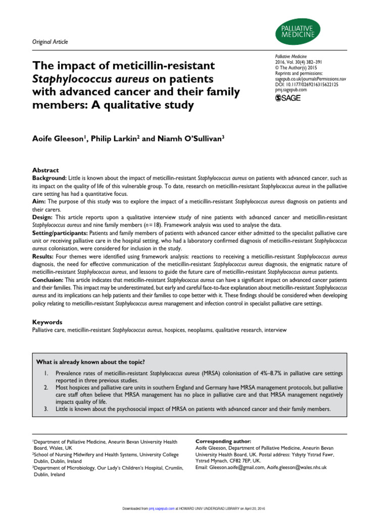 Staphylococcus Aureus On Patients | PDF | Methicillin Resistant Staphylococcus Aureus ...