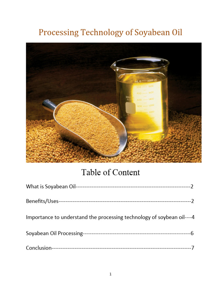 Processing Technology Of Soyabean Oil Pdf Cooking Oil Fat