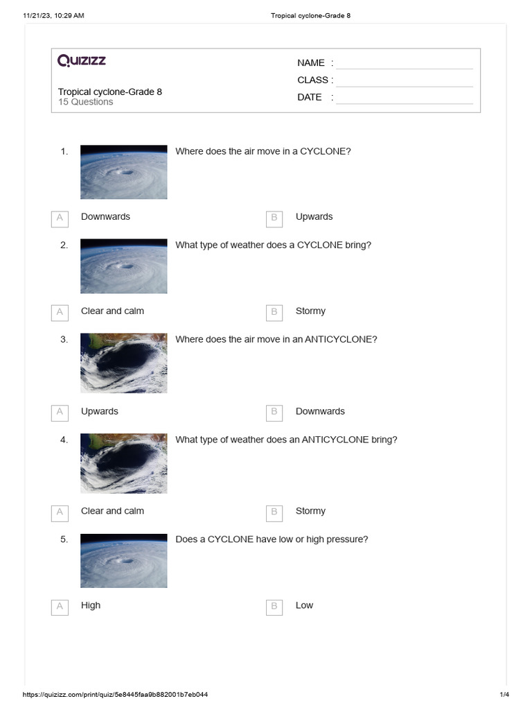 Tropical Cyclone-Grade 8 | PDF | Tropical Cyclones | Tornadoes
