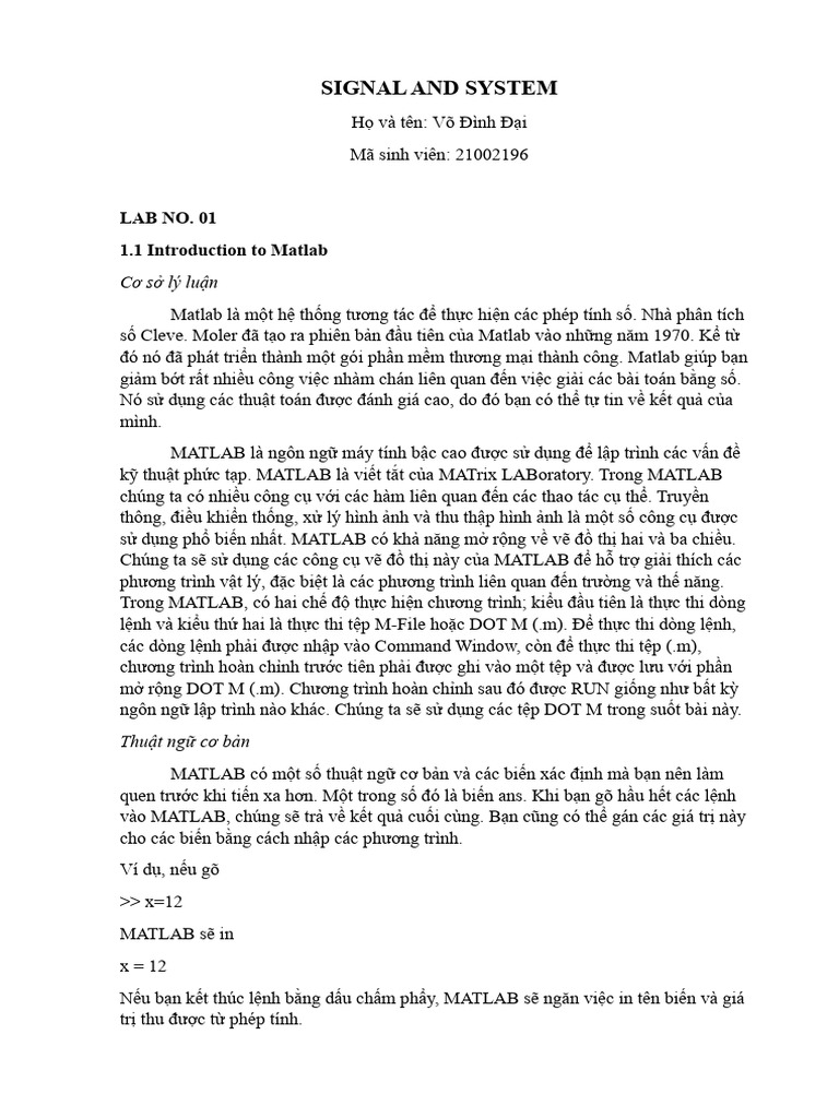 Signal and System | PDF