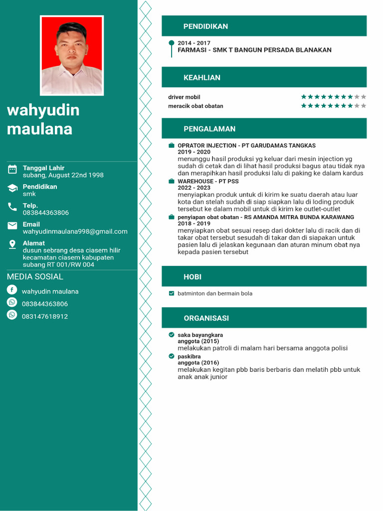 CV Wahyu | PDF