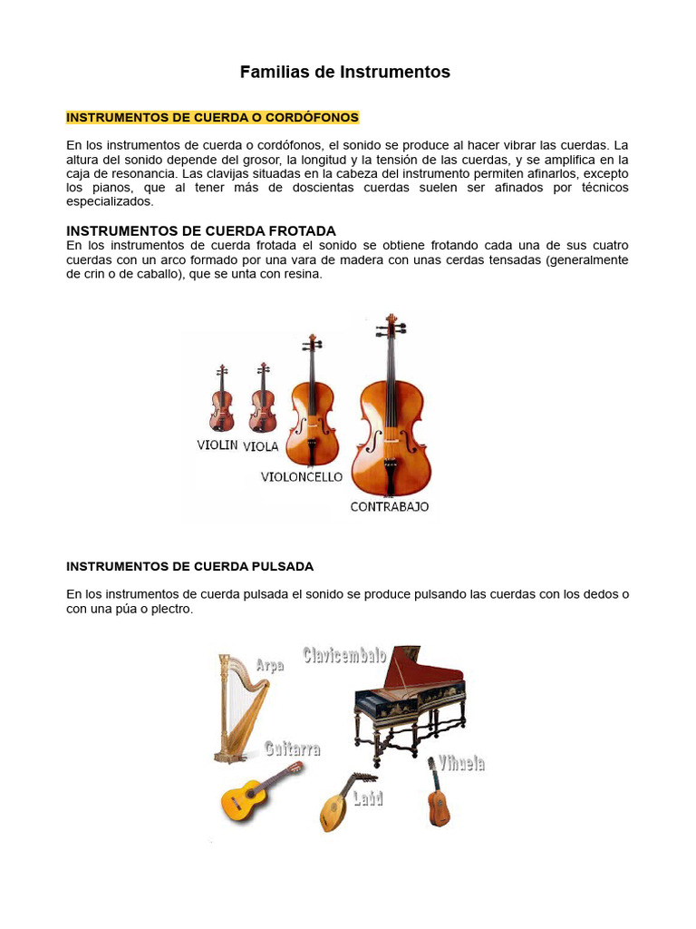 INSTRUMENTOS DE CUERDA | PDF