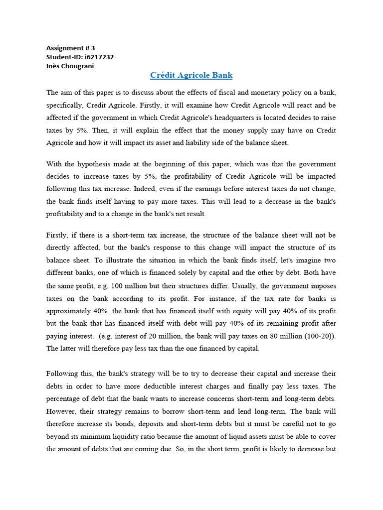 Assignment 3 | PDF | Interest | Debt