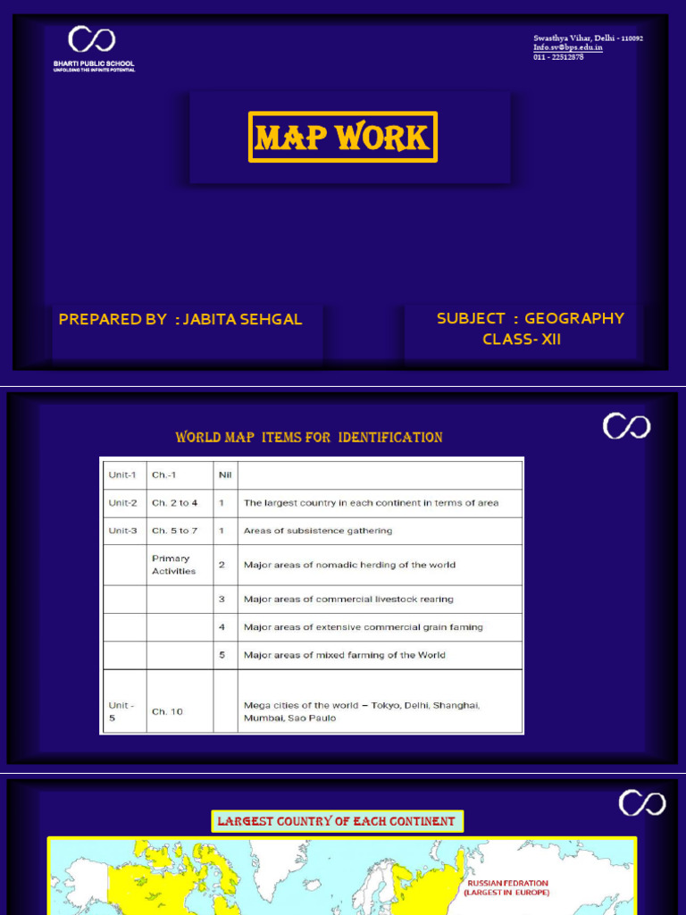 Class Xii Map Work | PDF