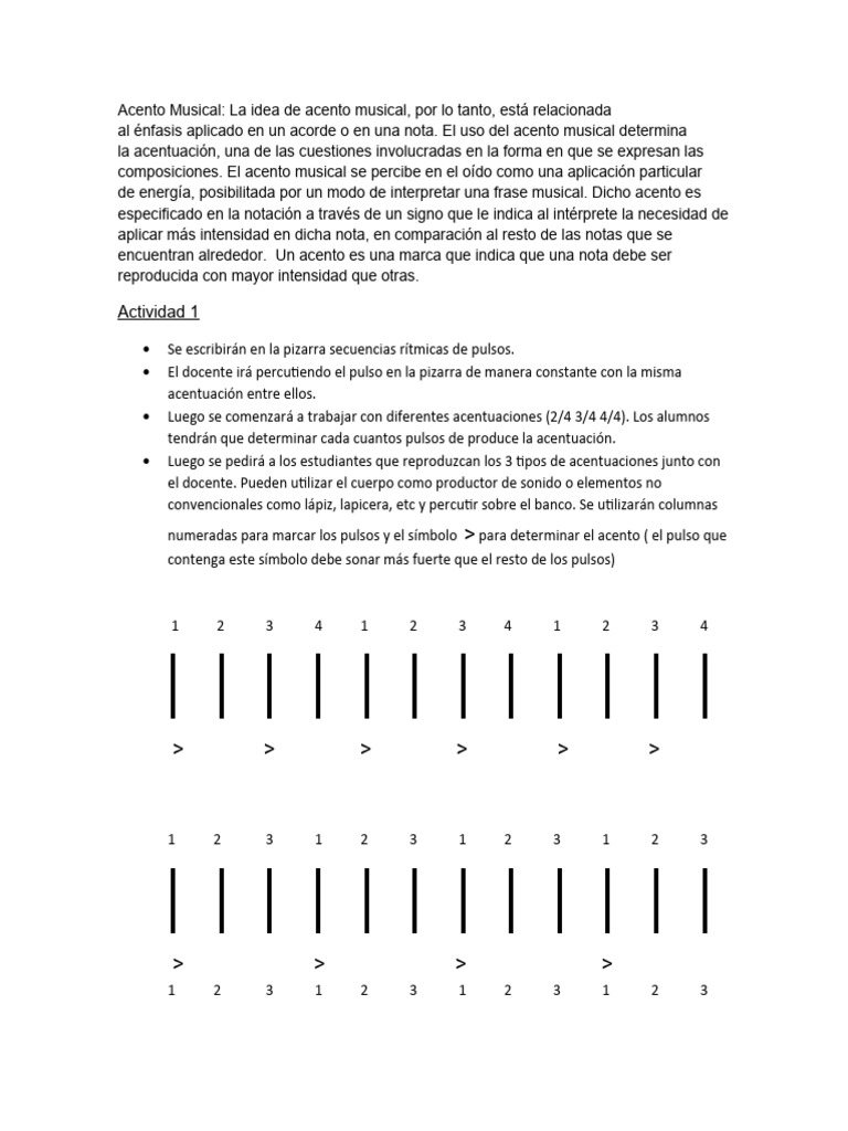 (Ritmo) Acento Musical | PDF | Ritmo y medidor | Musicología