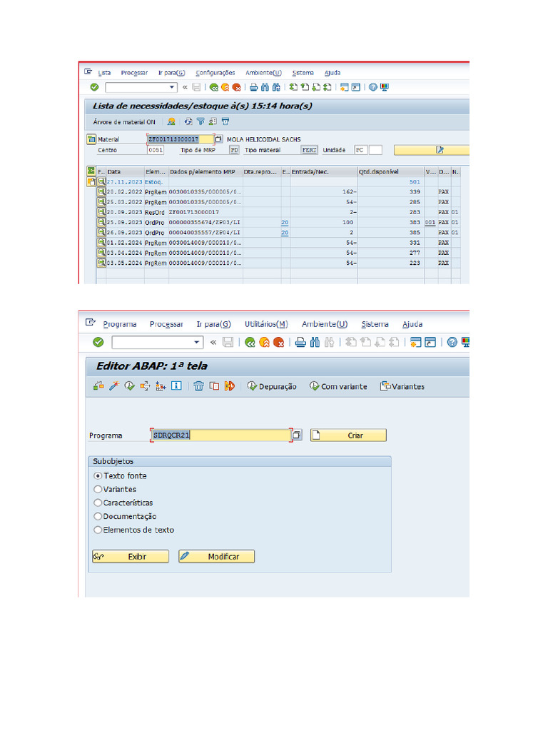 Procedimento para Eliminar MD04 - Remessa - SDRQCR21 | PDF
