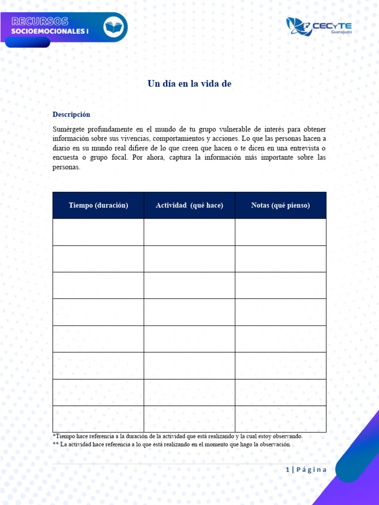 Recurso 1. Un Dia en La Vida de | PDF | Evaluación