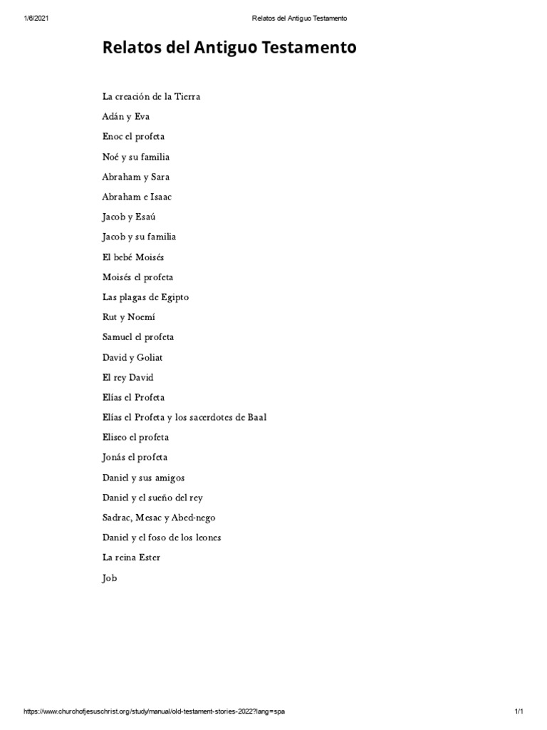 Relatos Del Antiguo Testamento | PDF | Religión y espiritualidad ...