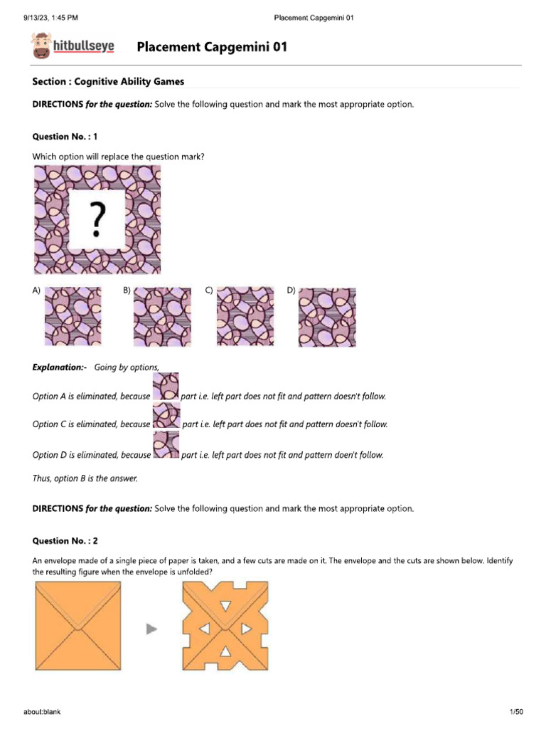 Placement Capgemini 01 | PDF