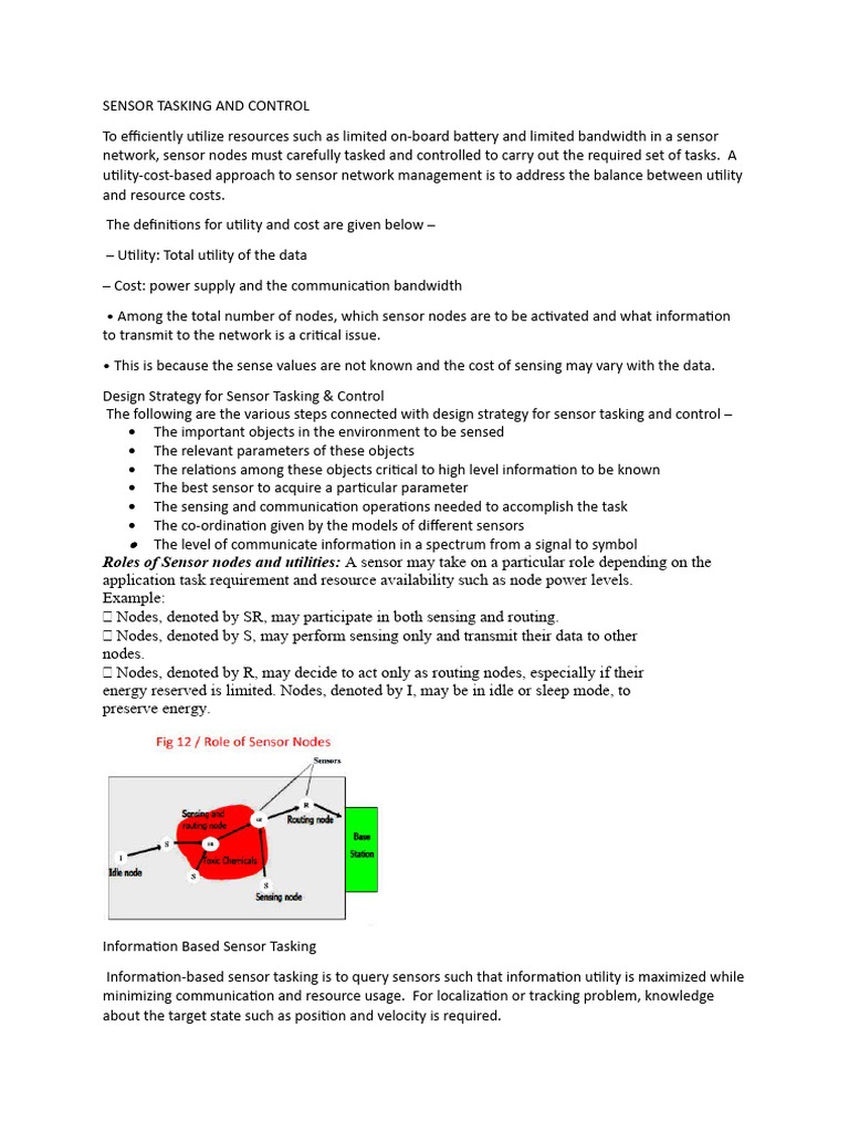 Sensor Tasking | PDF | Information | Computer Network