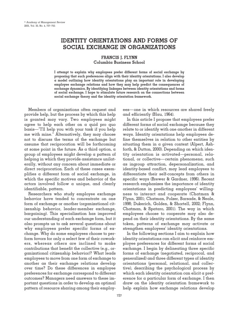 Flynn 2005 | PDF | Identity (Social Science) | Self Concept