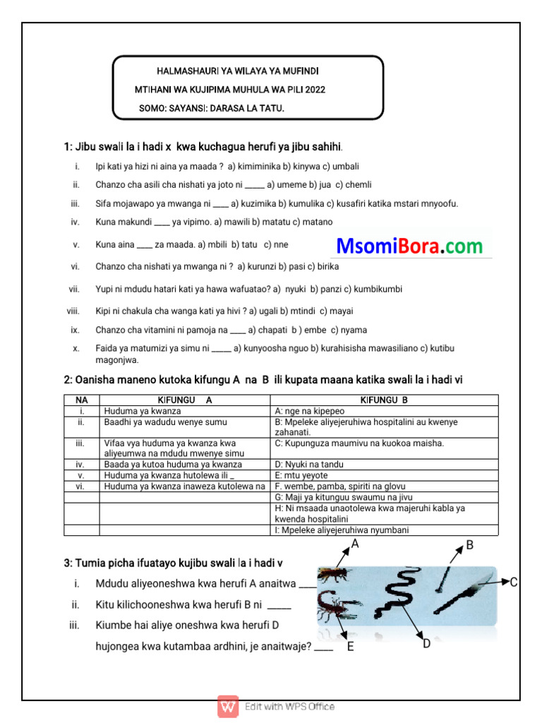 Sayansi STD III | PDF