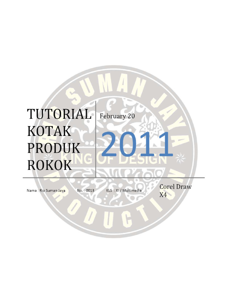 Tutorial Kotak Produk Rokok | PDF