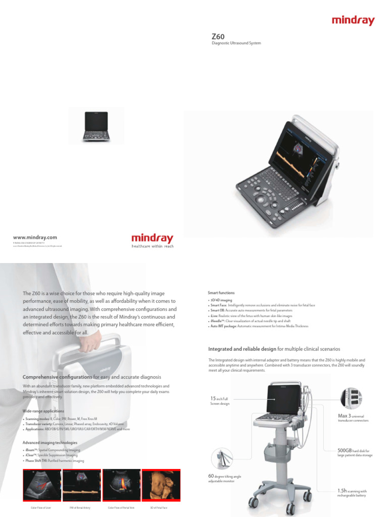 Z60 Brochure - 201907 1 | PDF | Medical Ultrasound | Clinical Medicine