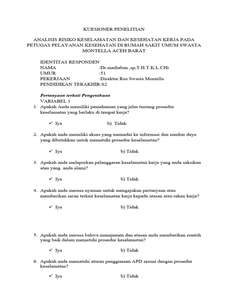Kuesioner Penelitian-1 | PDF | Karier & Perkembangan | Pengembangan Diri