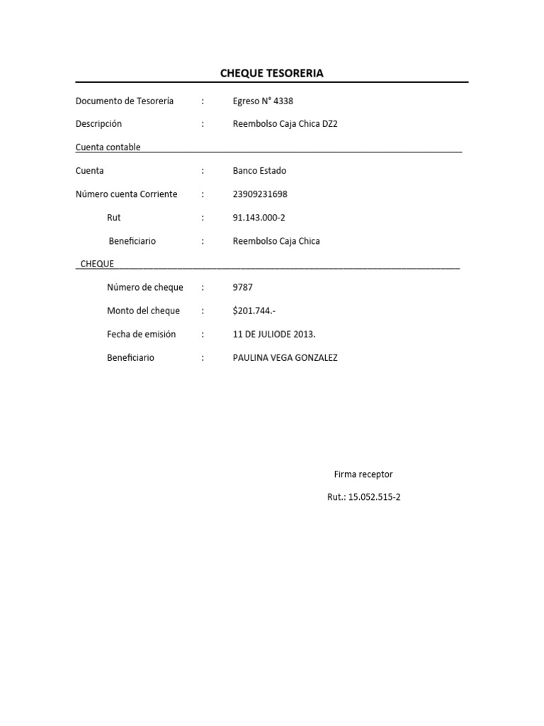 Acuse Recibo de Cheque | PDF Acuse Recibo de Cheque | PDF