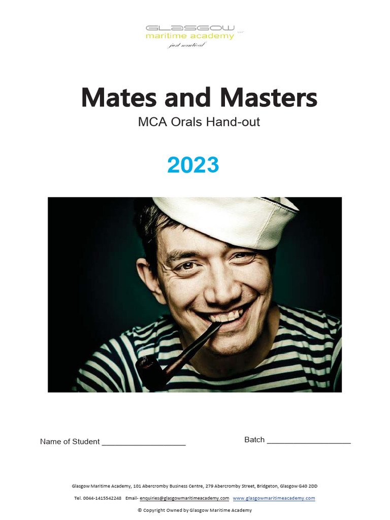 Mates and Master Mca Orals Handout 2023-Final | Download Free PDF ...