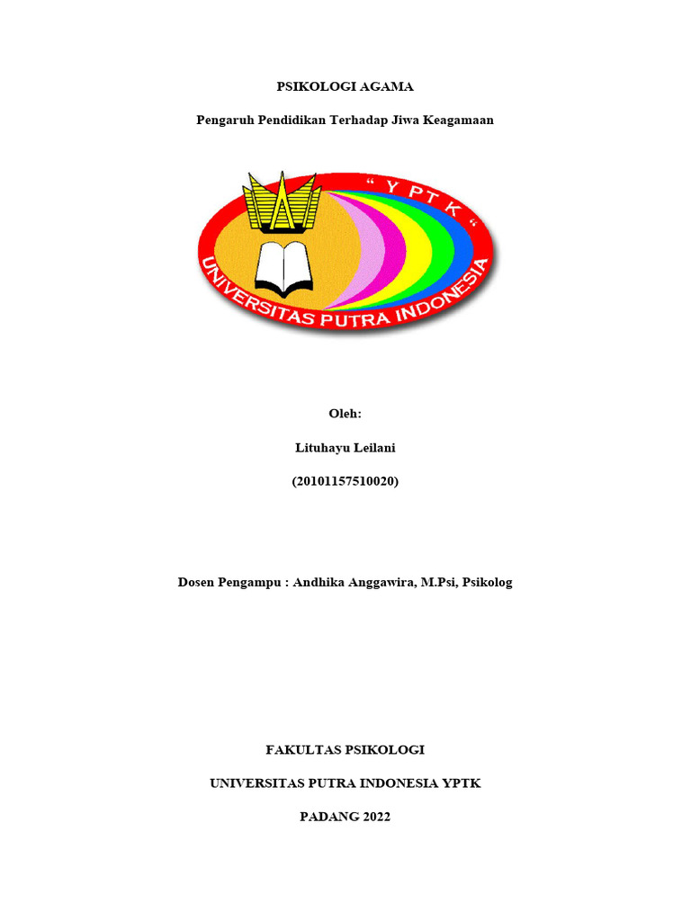 Essay Psi Agama (Materi Ke 4) | PDF