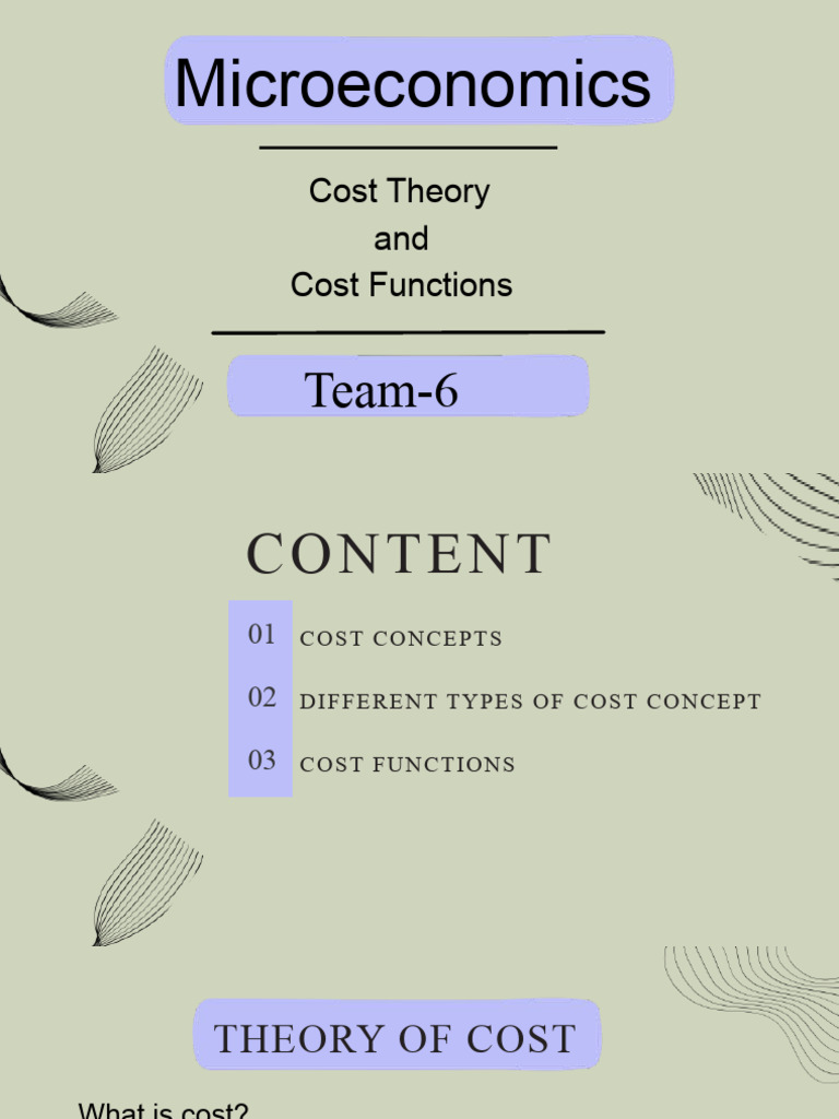 Understanding Cost Theory and Functions | PDF | Average Cost | Marginal ...