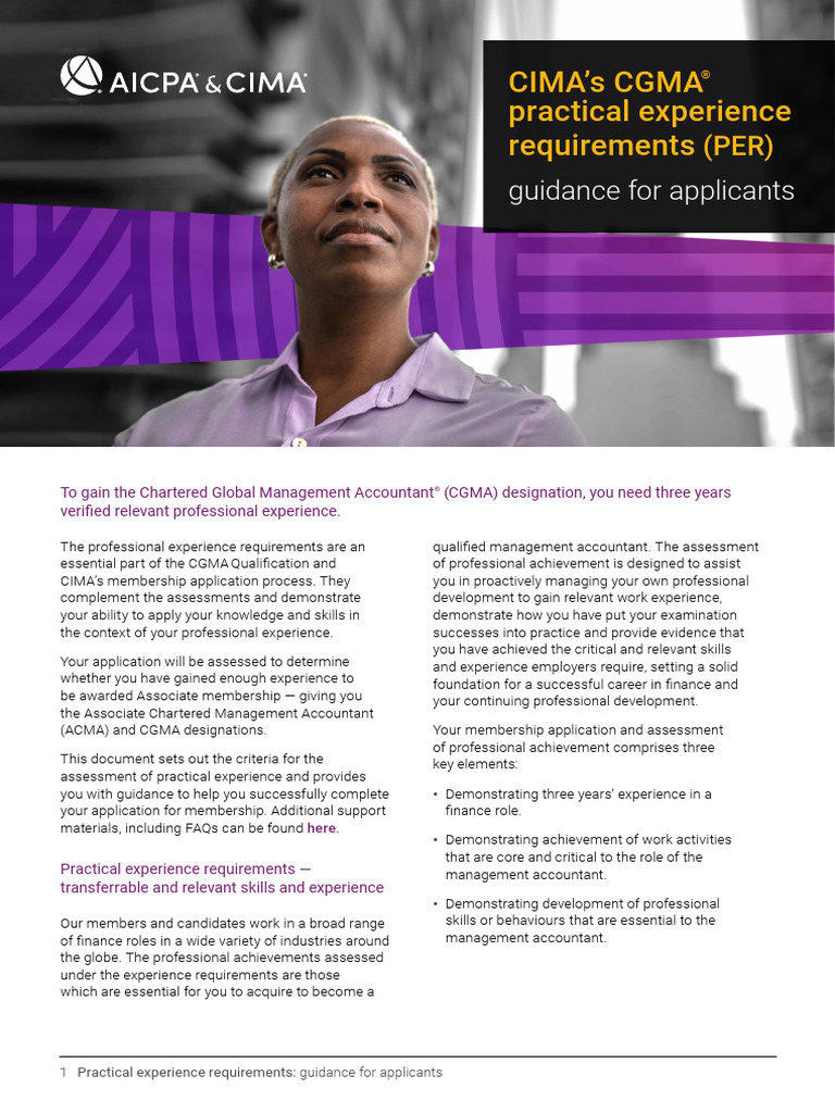 Practical-Experience-Requirements-Per of Accountancy Body | PDF ...