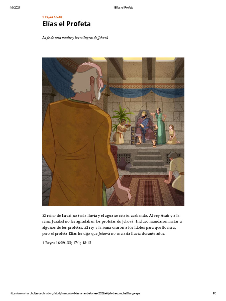 Elías: Profeta y Milagros en Israel | PDF | Libros de reyes | Elijah
