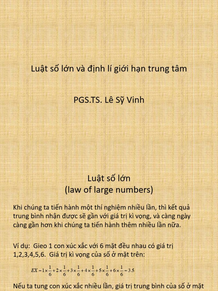 Lec06 LuatSoLonLyThuyetTrungTam | PDF