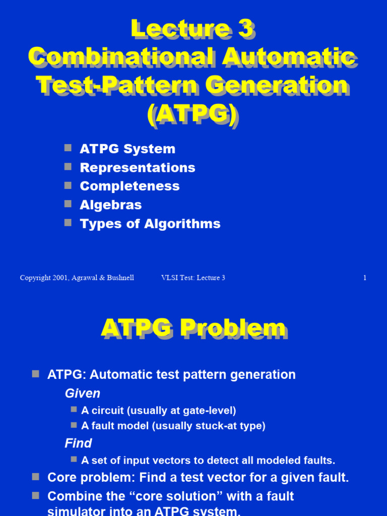 Lecture 3 (Chapter 7 ATPG Basics) | PDF | Applied Mathematics | Computer Programming