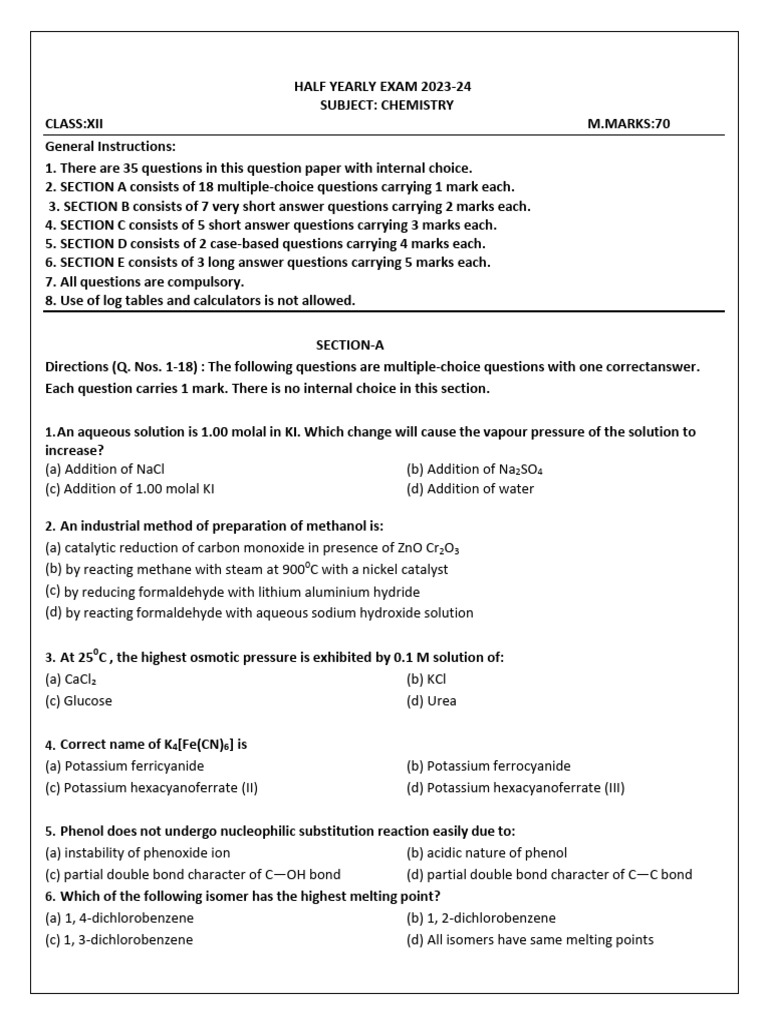Chemistry 12std | PDF | Solubility | Organic Chemistry