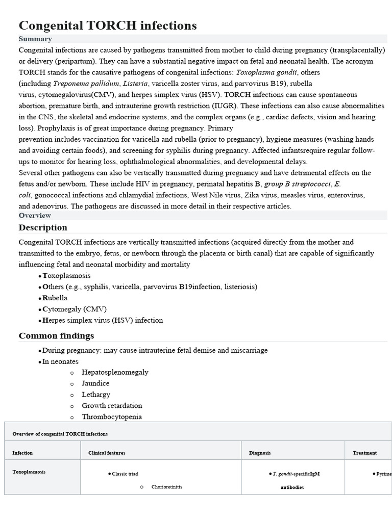 2.congenital TORCH Inf | PDF | Medicine | Medical Specialties