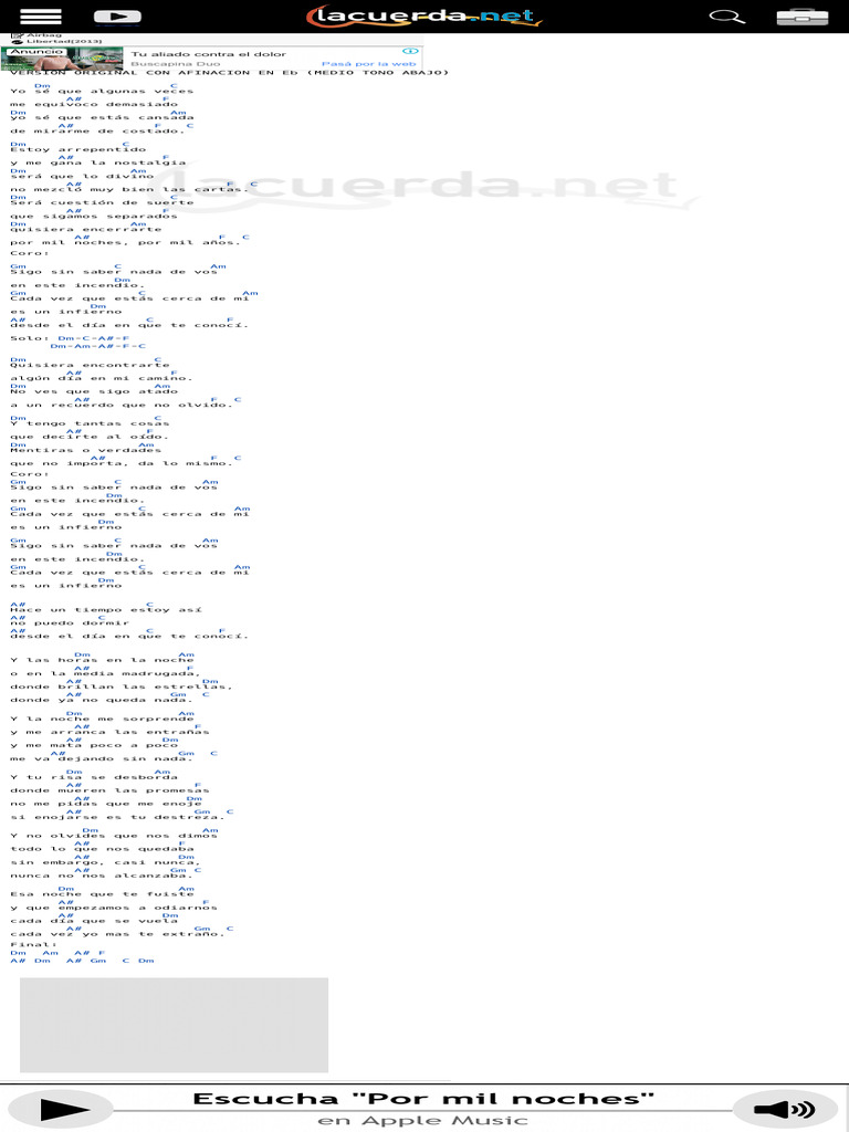 Por Mil Noches Airbag Acordes Pdf