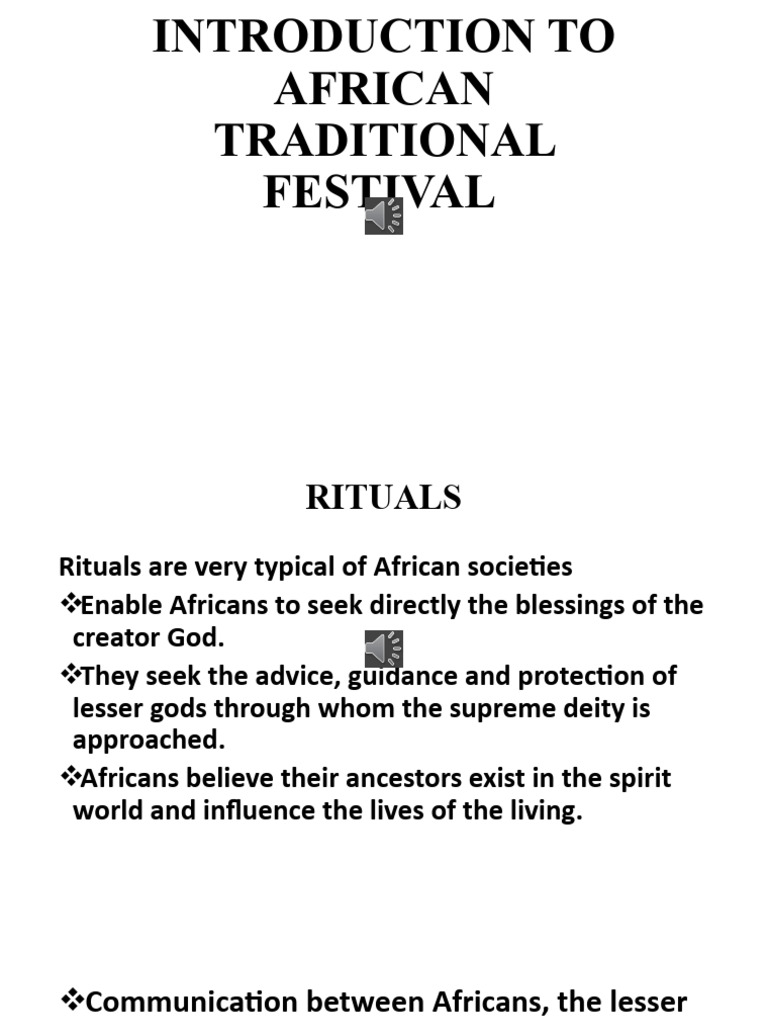 African Traditional Festival Rituals | PDF