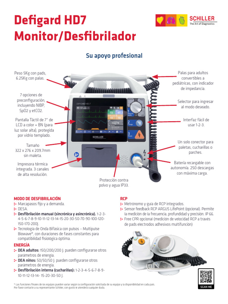Defigard HD7 Ficha Técnica | PDF | Electrocardiografia | USB