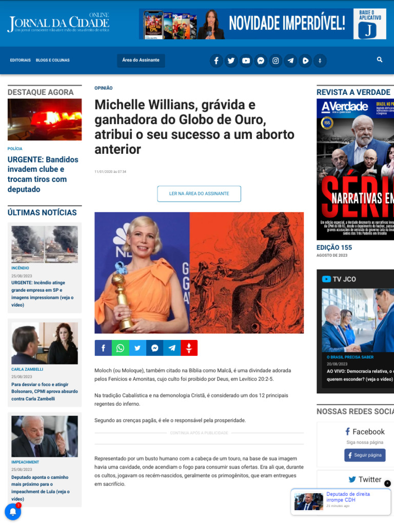 Michelle Williams Baal Aborto | PDF | Luiz Inácio Lula da Silva
