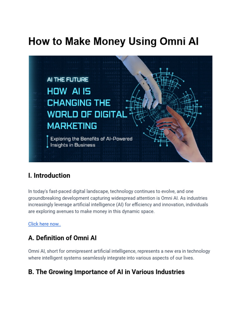 Omni AI | PDF | Artificial Intelligence | Intelligence (AI) & Semantics