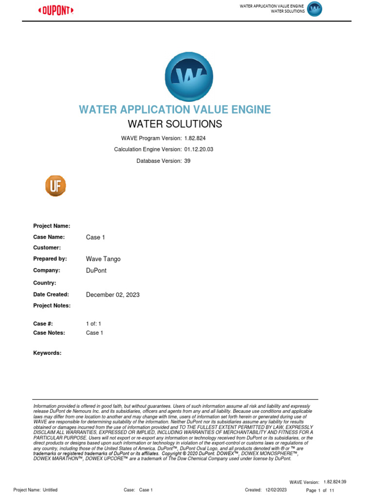Water Application Value Engine | PDF | Membrane | Pump