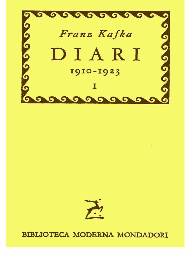 Franz Kafka - Diari 1910-1923 Vol. 1 | PDF