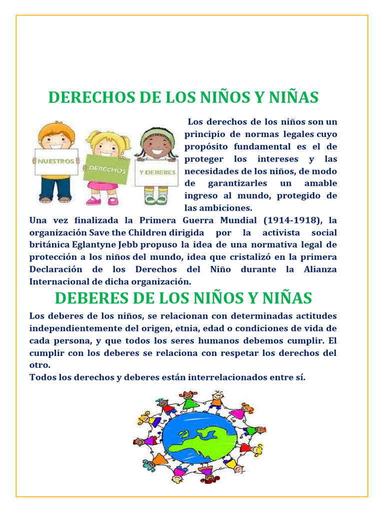 Derechos de Los Niños y Niñas | PDF