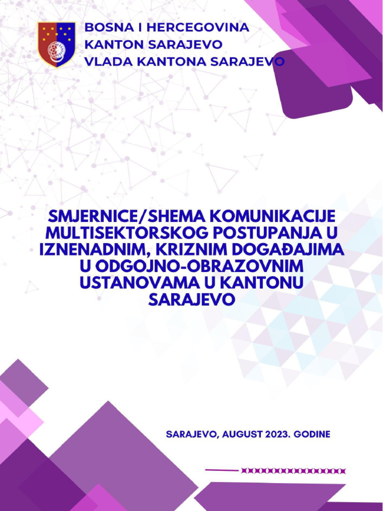 Smjernice Postupanja U Iznenadnim Kriznim Situacijama Za Odgojno-Obrazovne Ustanove | PDF