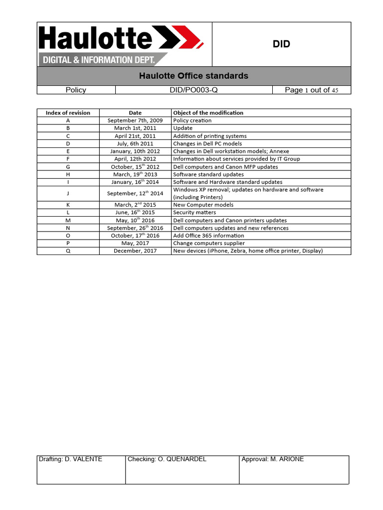 DID PO 003 Q Haulotte Group Office Standards | PDF | Laptop | Personal ...