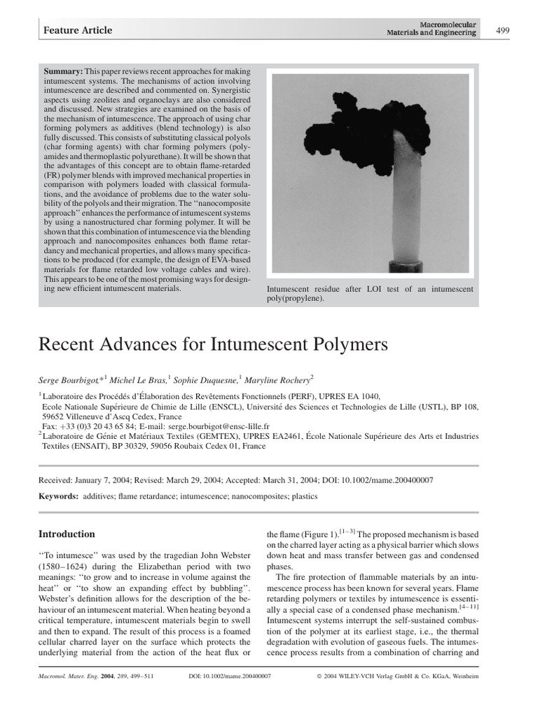 Advances in Intumescent Polymers | PDF | Polyurethane | Nanocomposite