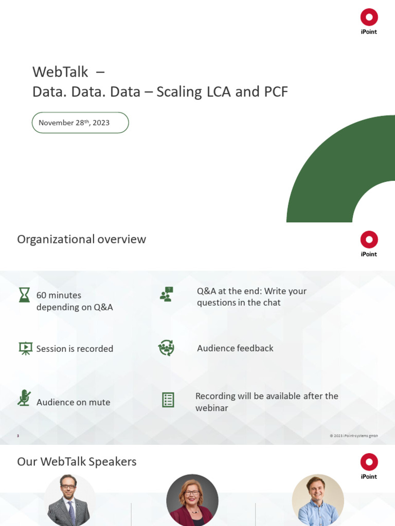 WebTalk Data and Scaling LCA PCF IPONT | PDF | Life Cycle Assessment ...