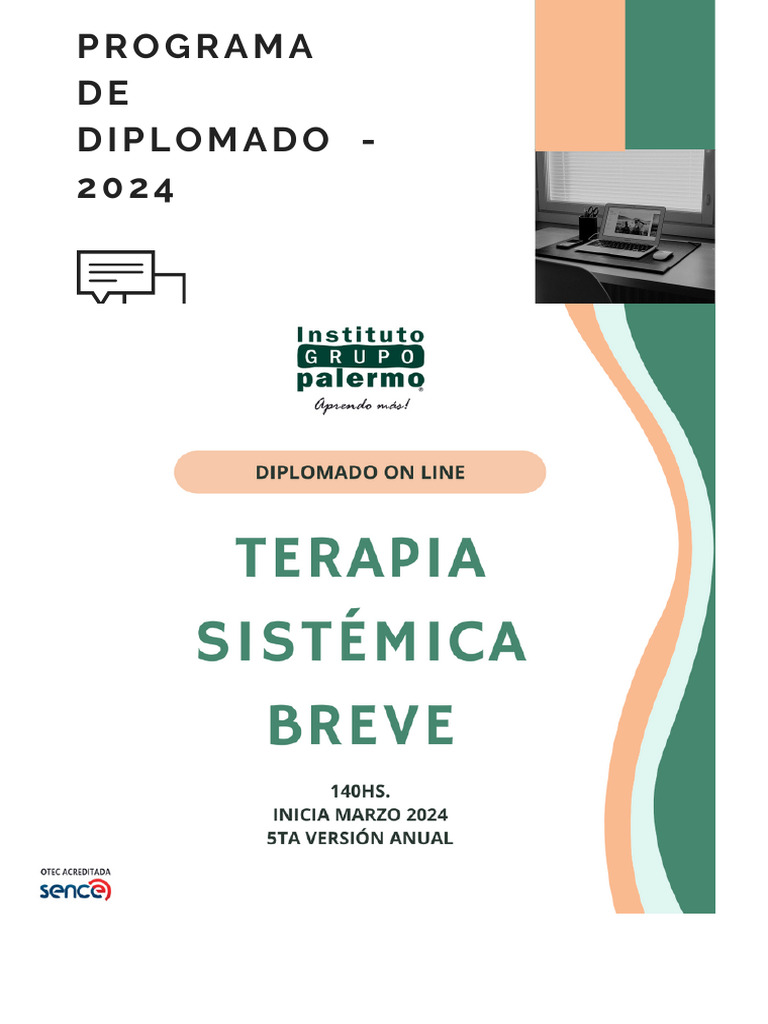 Programa Diplomado Terapia Sistemica Breve 2024 1 2 | PDF | Psicoterapia | Sicología