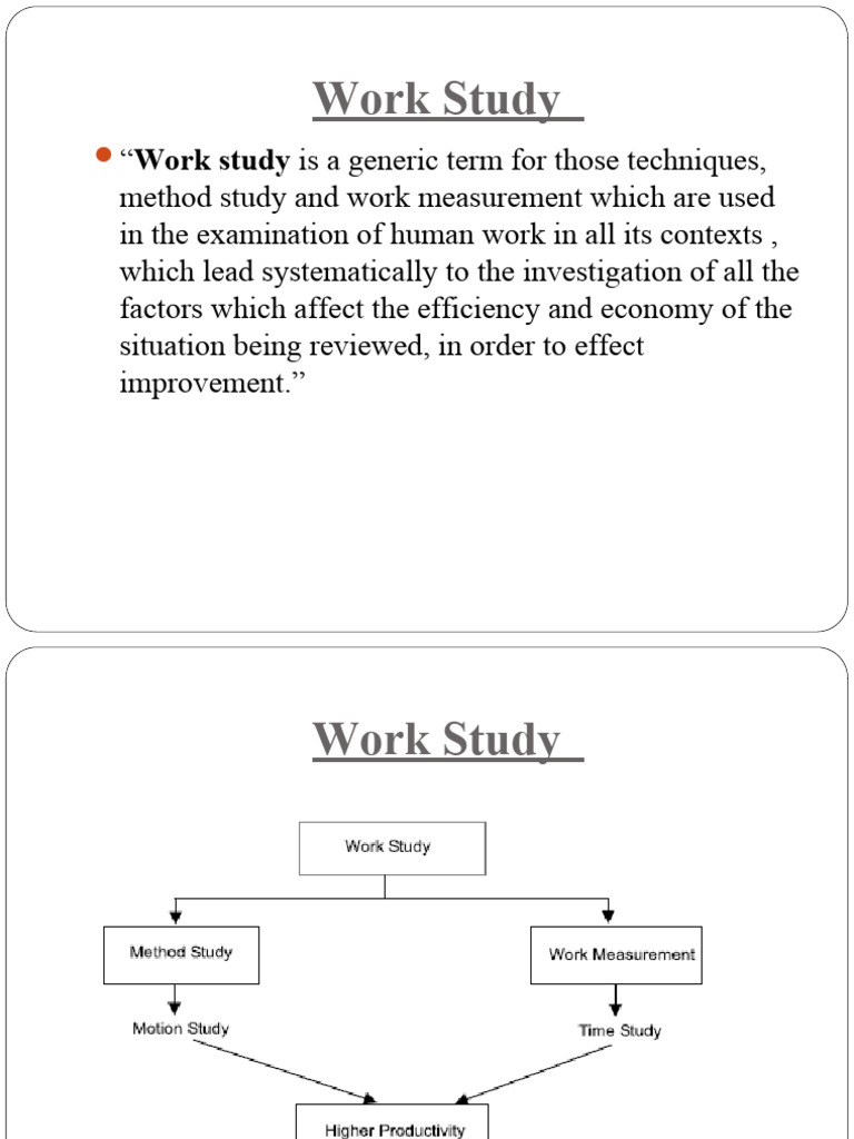 Work Study | PDF | Systems Science | Economies