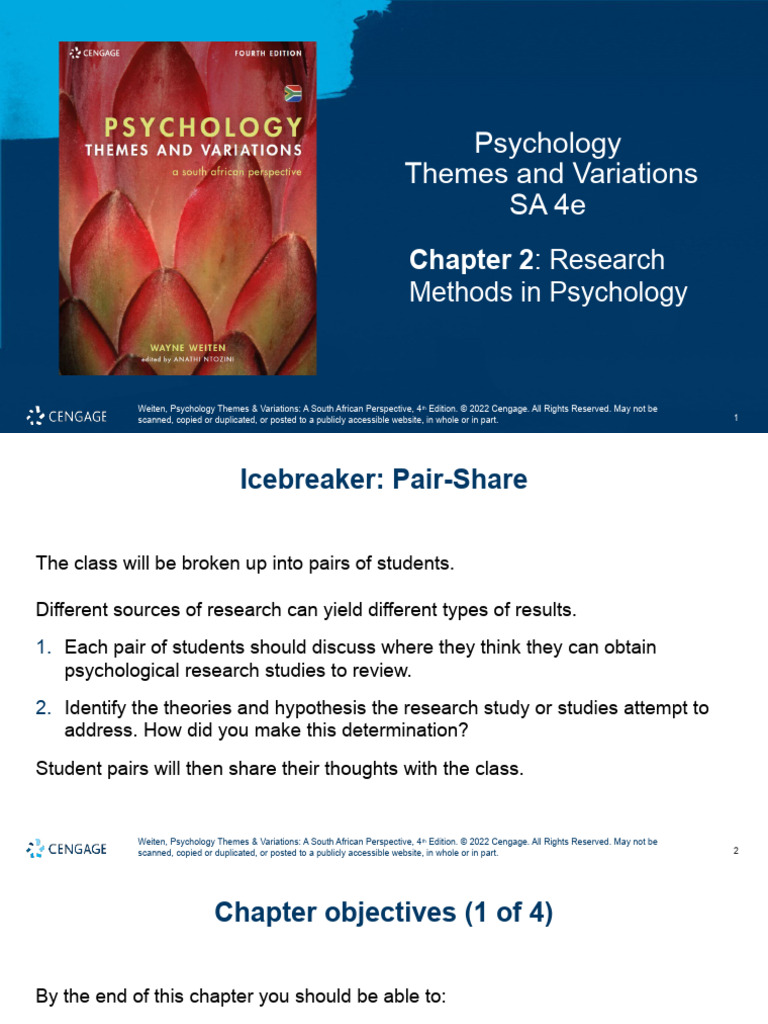Psychology SA 4e Ch02 PowerPoint | Download Free PDF | Experiment ...