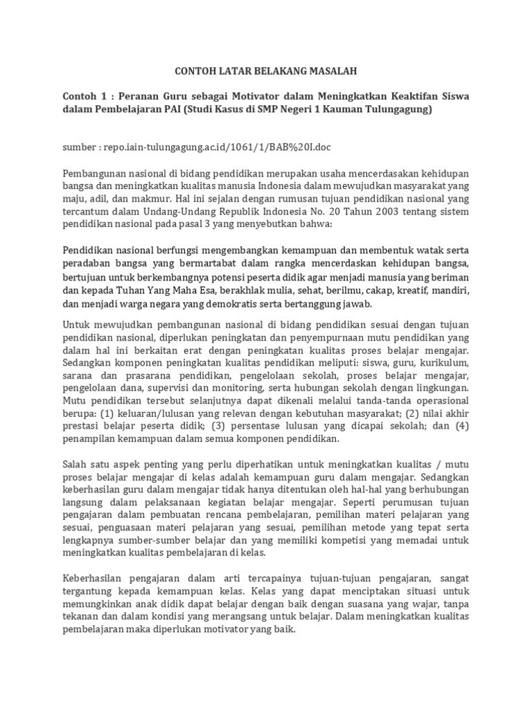 Peran Guru Tingkatkan Motivasi Siswa PAI | PDF