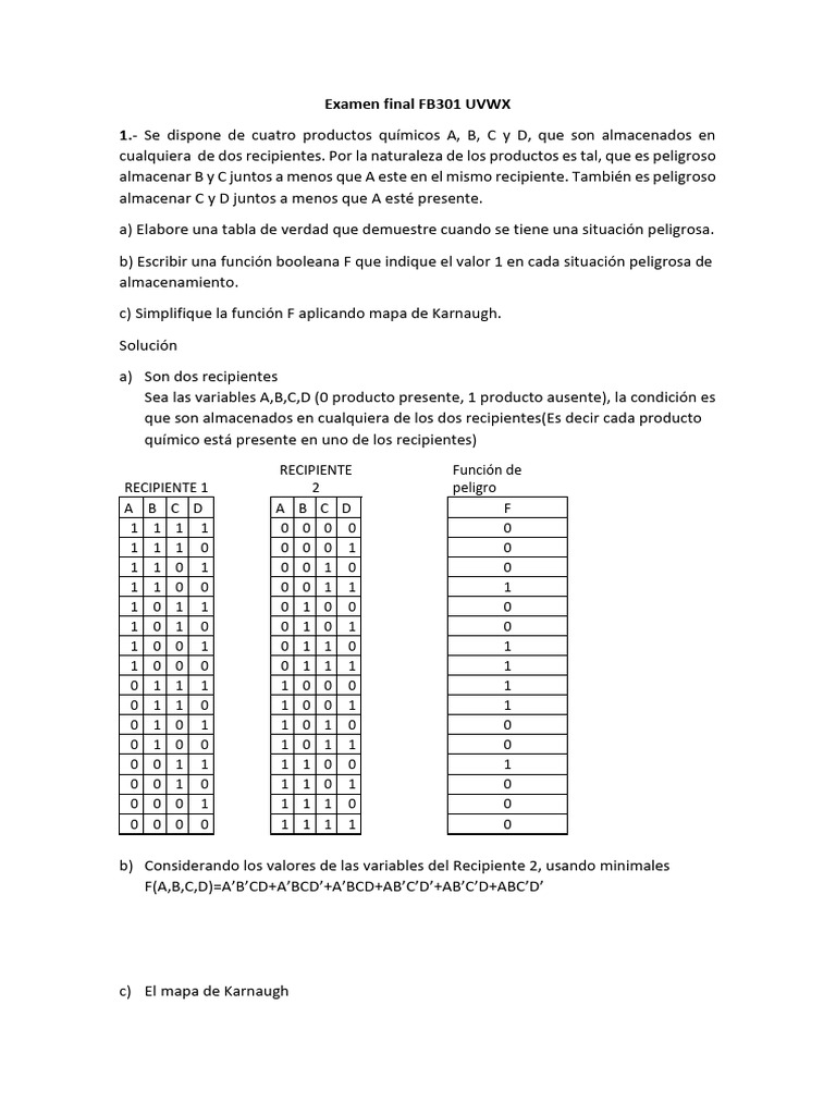 FB-301 EXFINAL 2022 I Solucionario | PDF | Álgebra abstracta | Objetos matemáticos