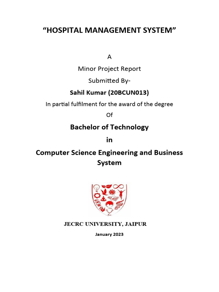HOSPITAL MANAGEMENT SYSTEM | PDF | Html Element | Html