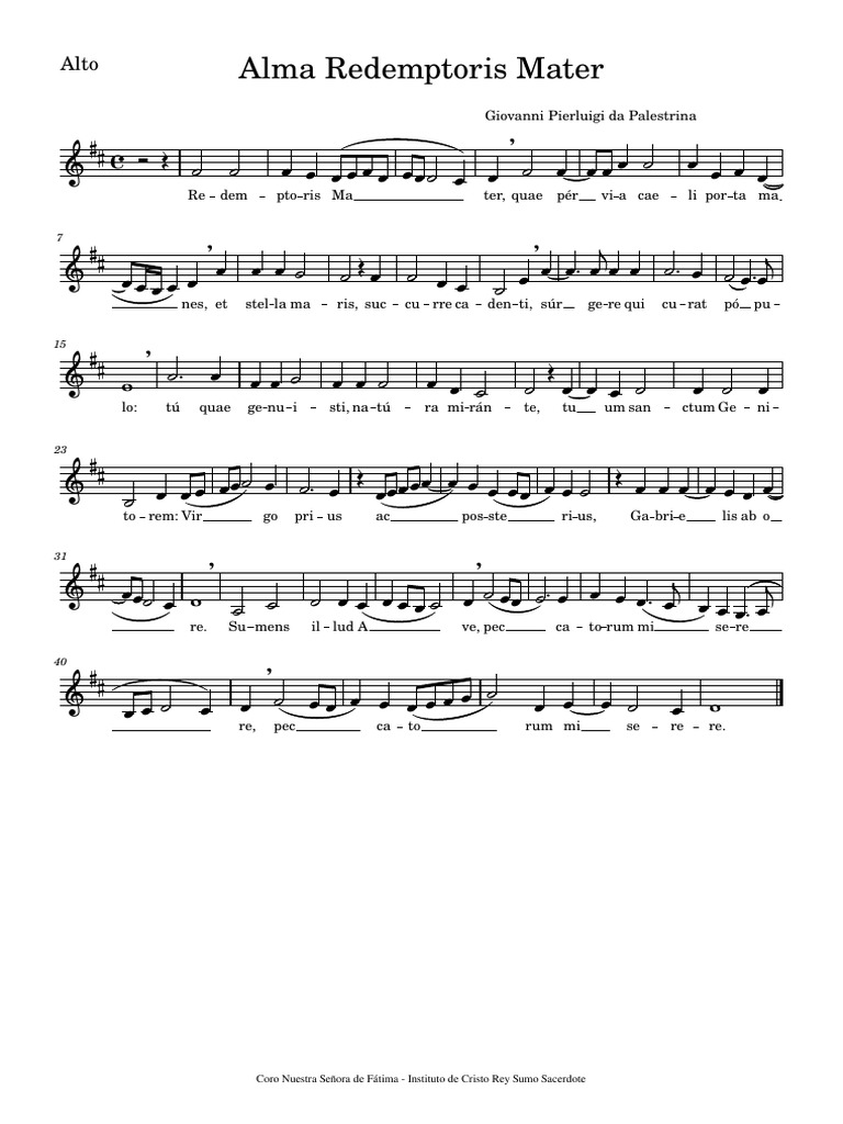 03 Alma Redemptoris Mater - Alto | PDF
