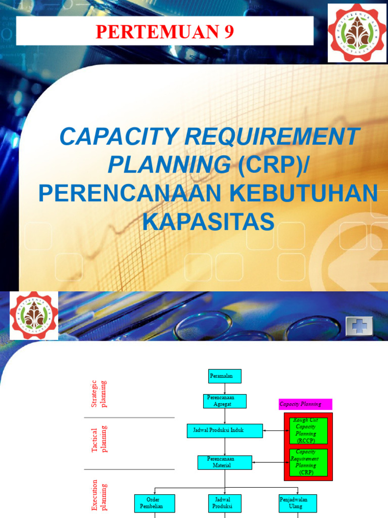 Pertemuan 9: Capacity Requirement Planning (CRP) | PDF